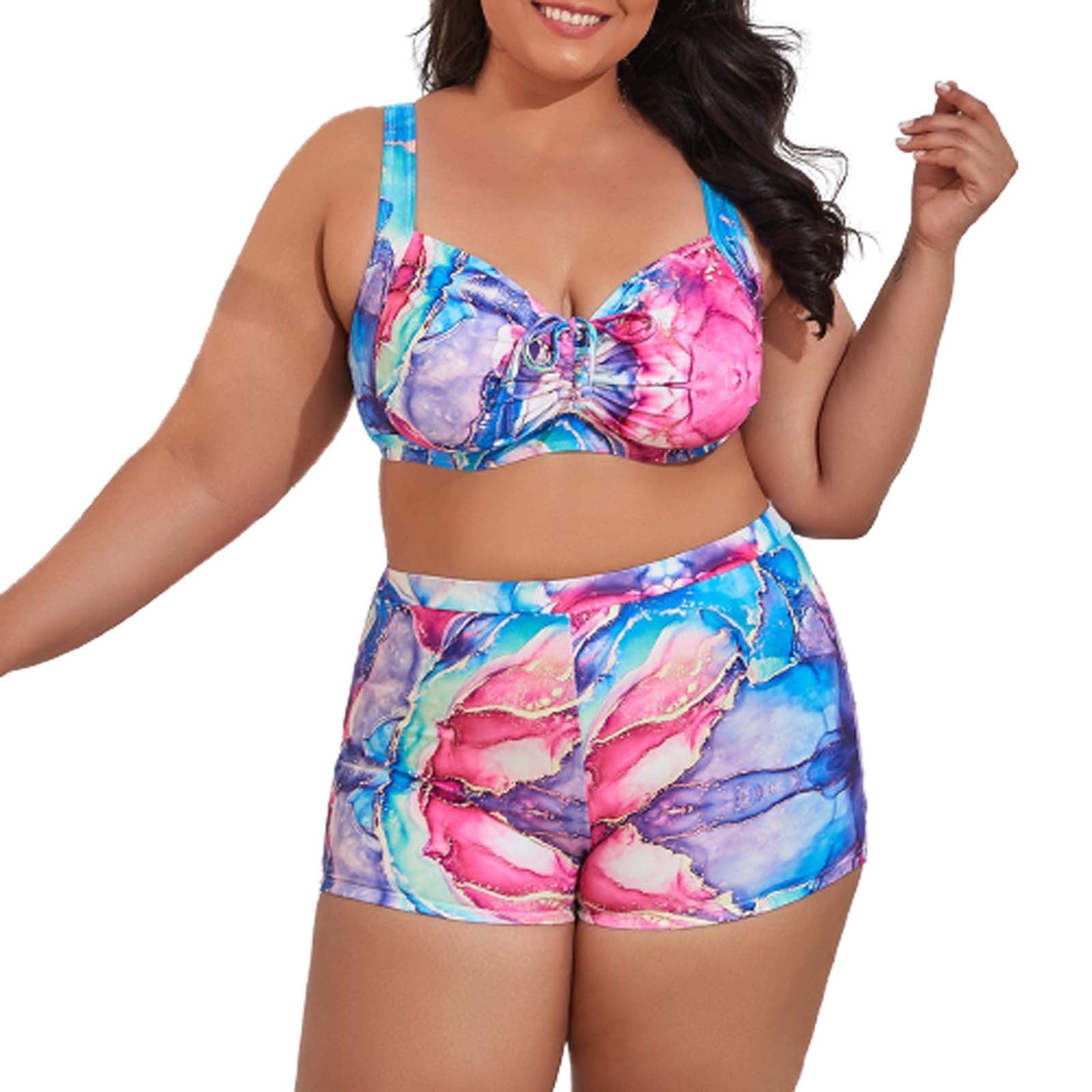 Hcuribad Swim Suits For Women 2024 Womens Large Size High Waist Split