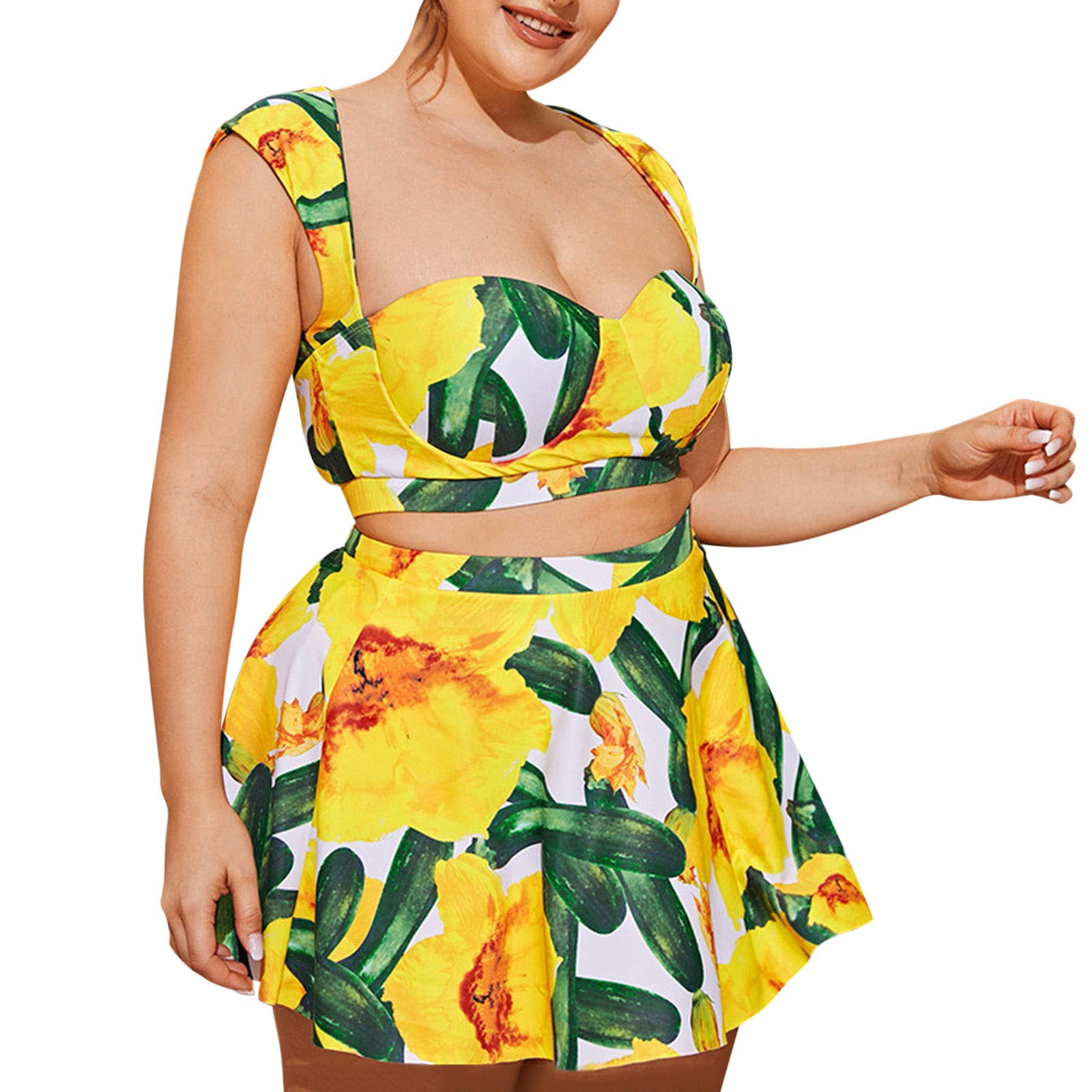 Hcuribad Swim Suits For Women 2024 Womens Large Size Two Piece Set