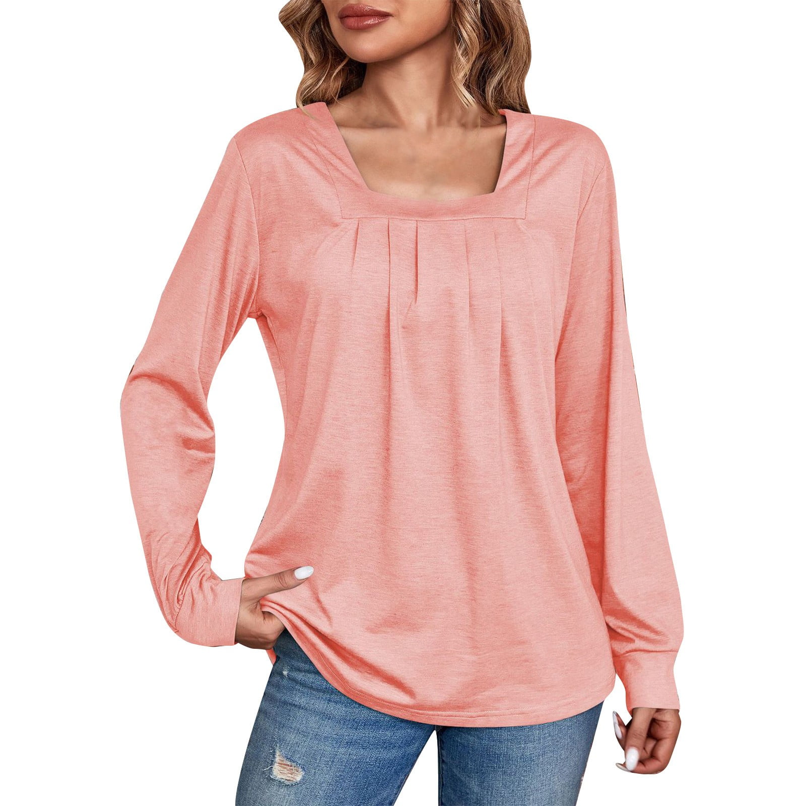 hcuribad Womens Long Sleeve Tops Shirts for Women Women's Long Sleeve ...