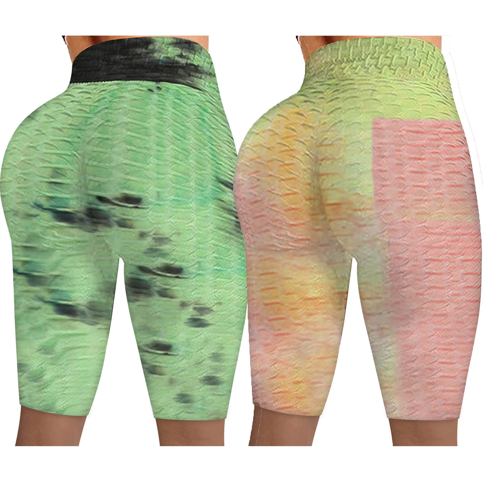 Hcuribad Yoga Pants Women2024 New High Waisted Butt Lifting Leggings Short Gym Clothesshorts