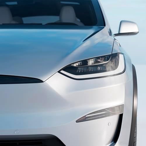 headlights smoke tint ppf for tesla model x, medium smoke 50% vlt ...