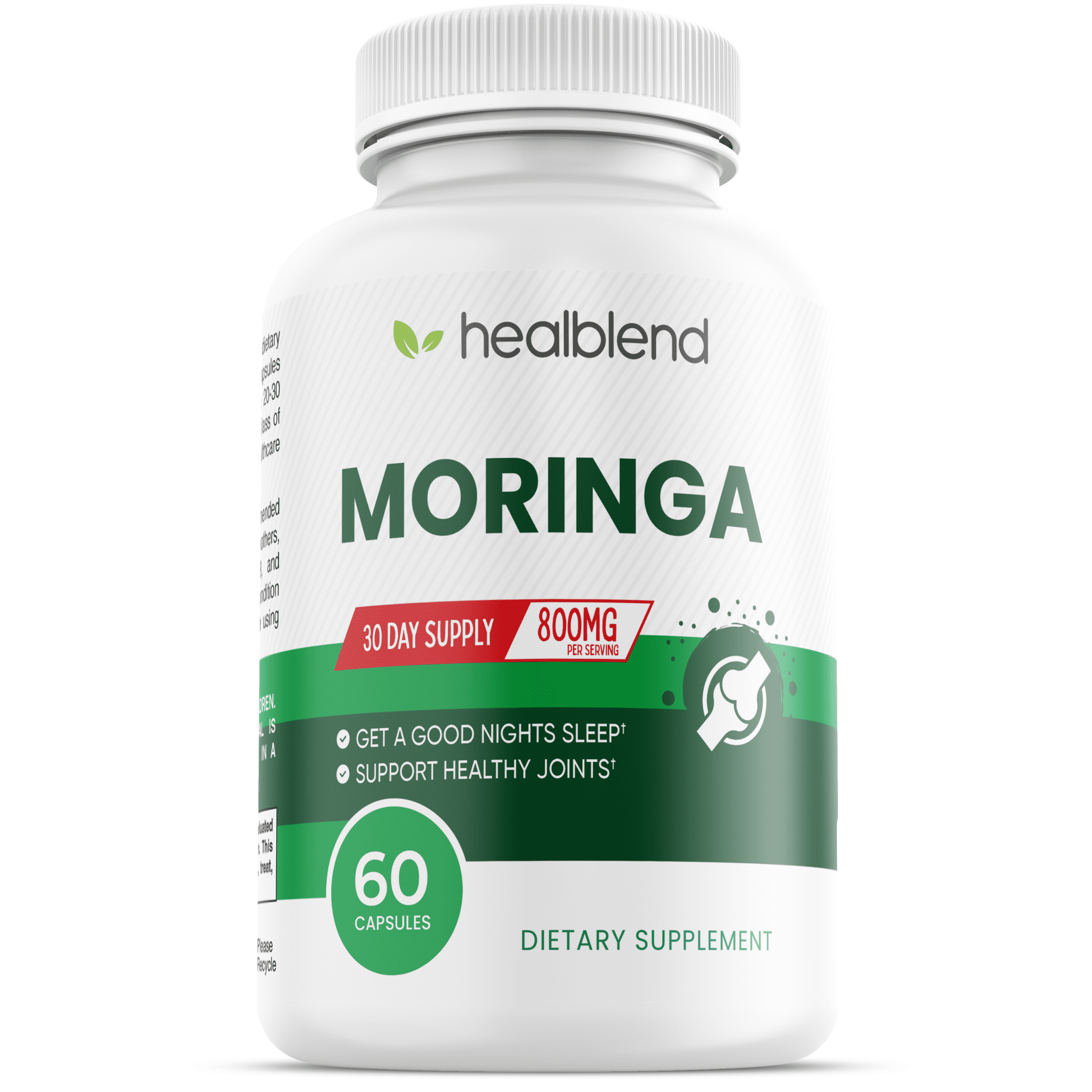 healblend Moringa Oleifera Leaf Powder Capsules - Superfood Supplement ...