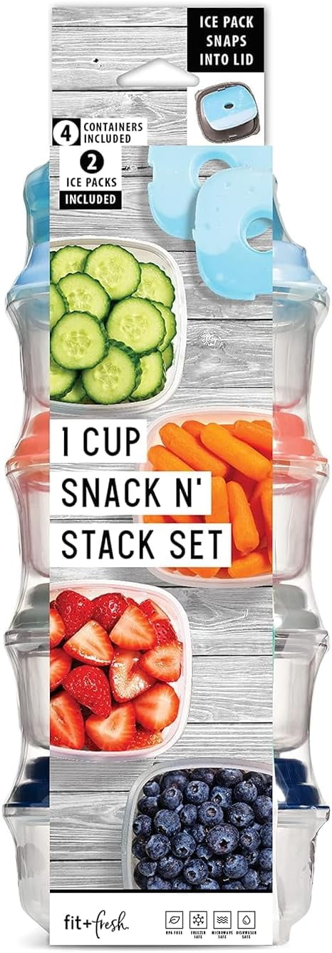 healthy sides and snacks for throughout the day Set includes 4 ...