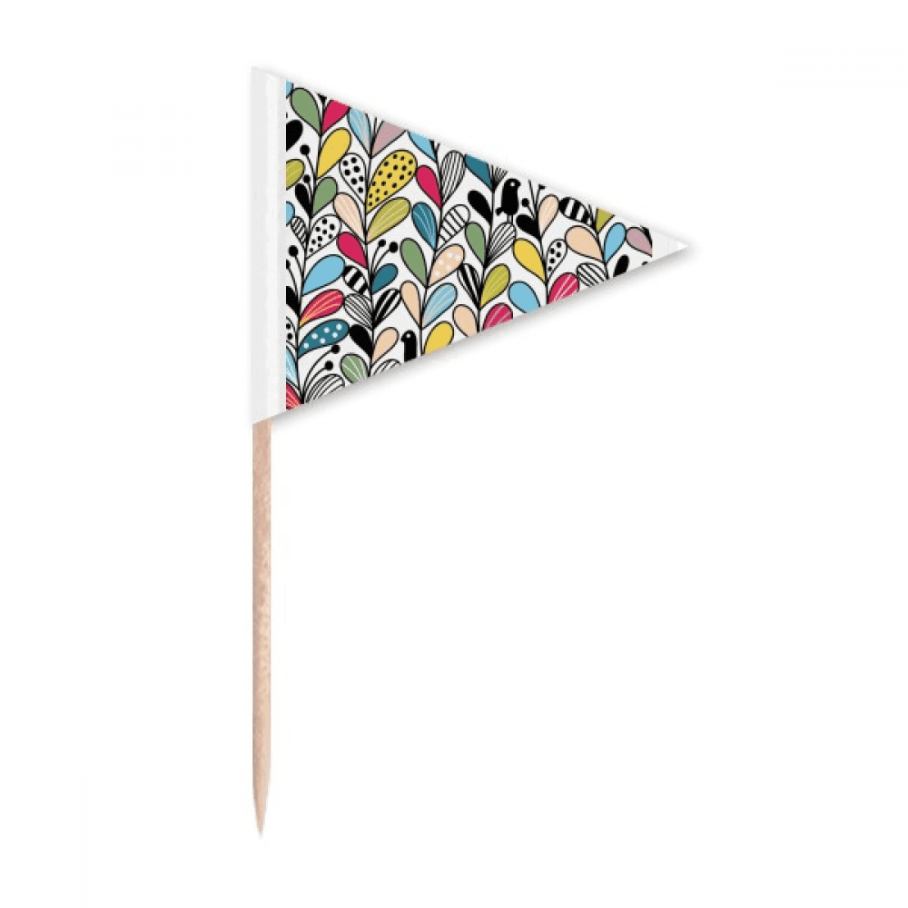 heart drawing art Toothpick Triangle Cupcake Toppers Flag - Walmart.com