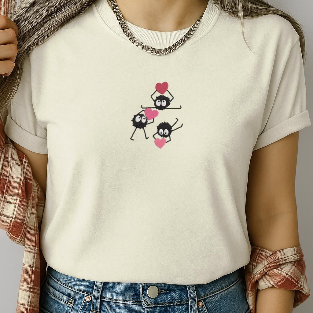 heart sprites ghibli embroidered Comfort Colors Tshirt cute anime ...