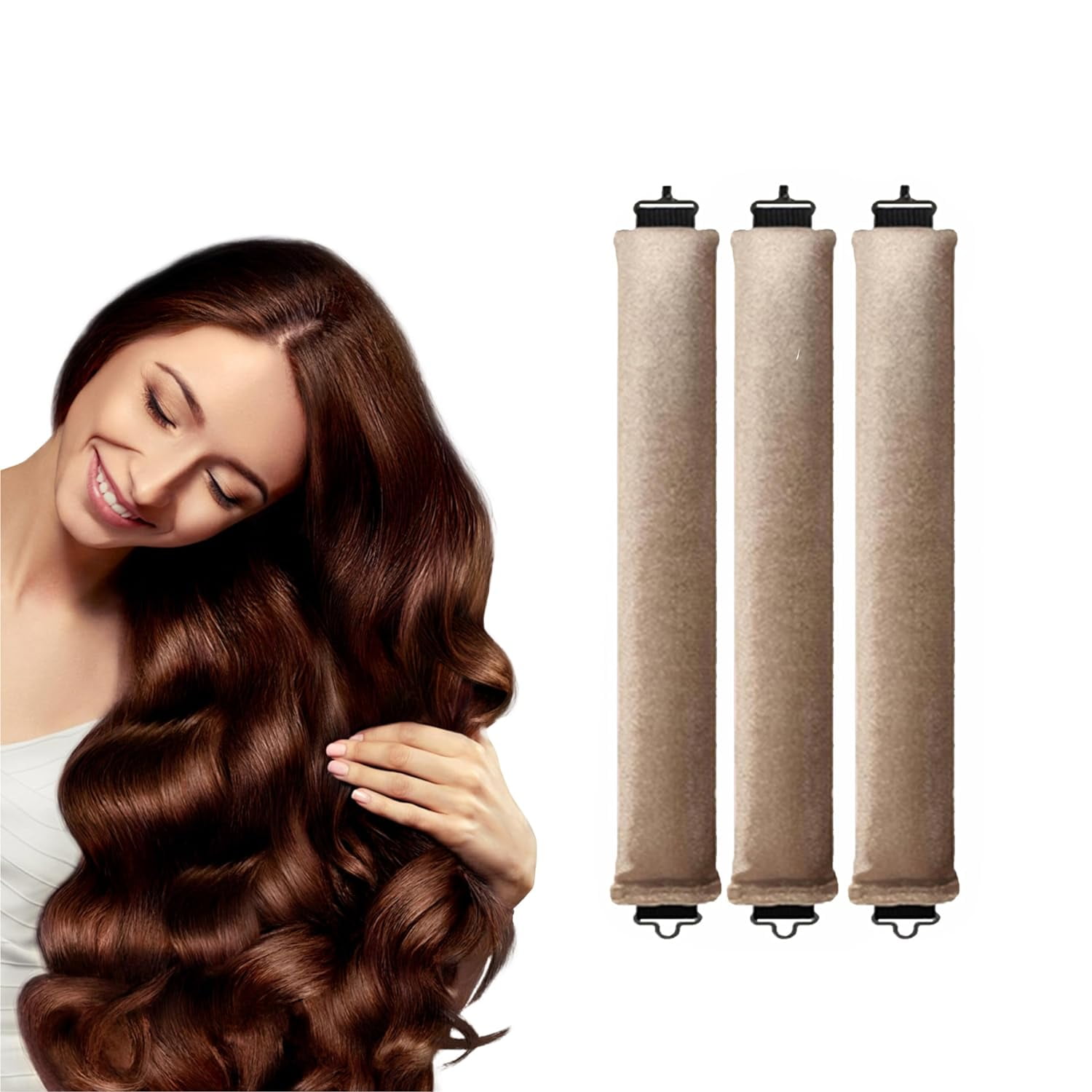 heatless hair curler for long hair overnight curls headband to sleep in ...