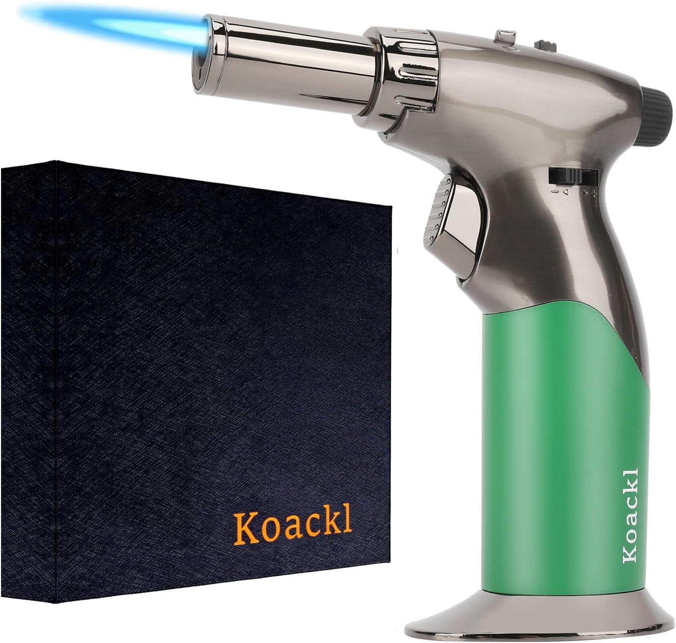 heavy duty dual flame butane torch lighter, refillable kitchen torch ...