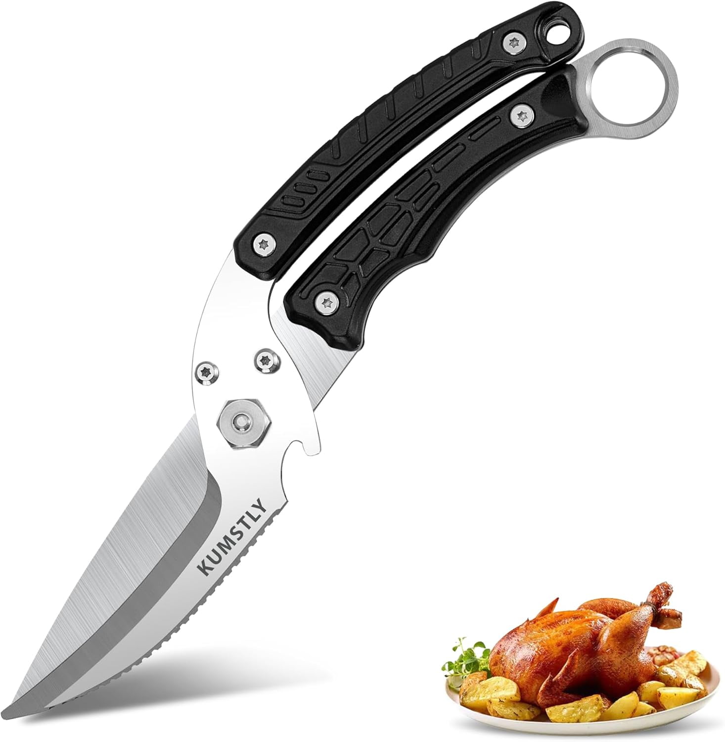 heavy duty poultry shears-kitchen scissors for food, chicken, turkey ...