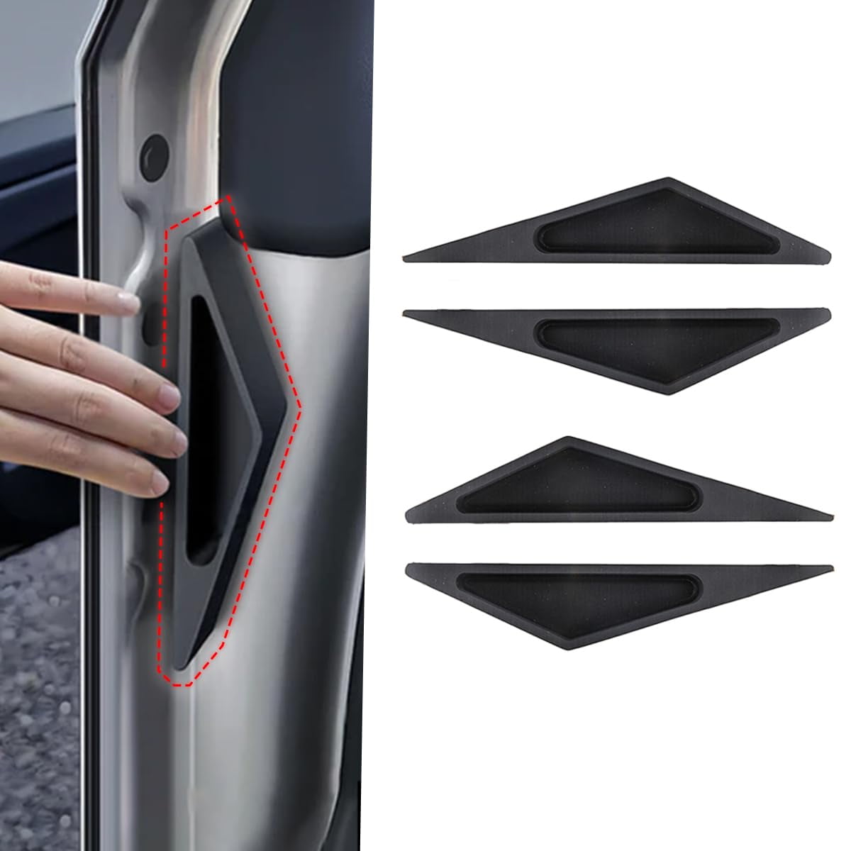 heenvn Cybertruck Door Handle Silicone Hidden Door Handles for Tesla ...