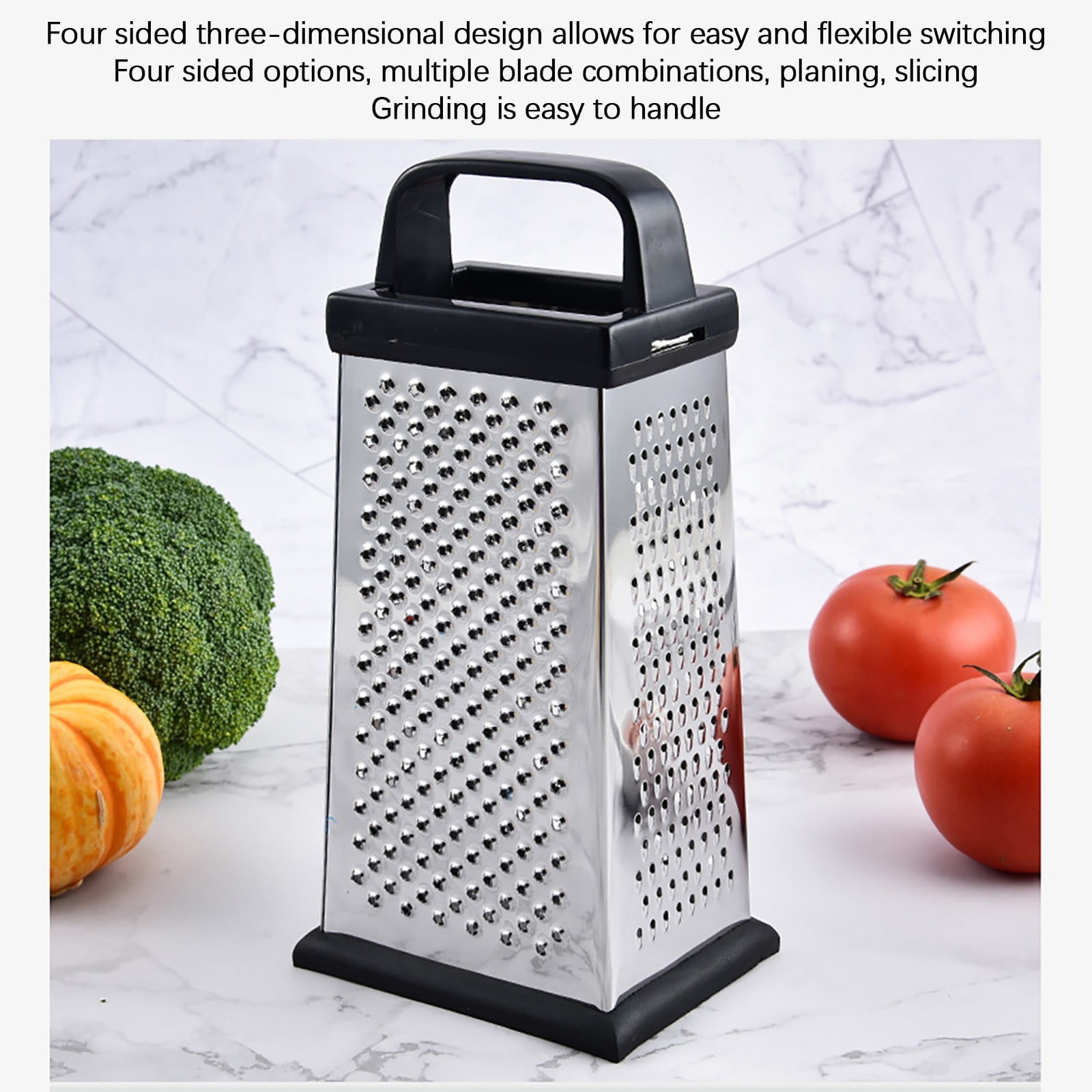 heese Grater, Mini Size 4-Sided Stainless Steel Grater, Food Shredder ...