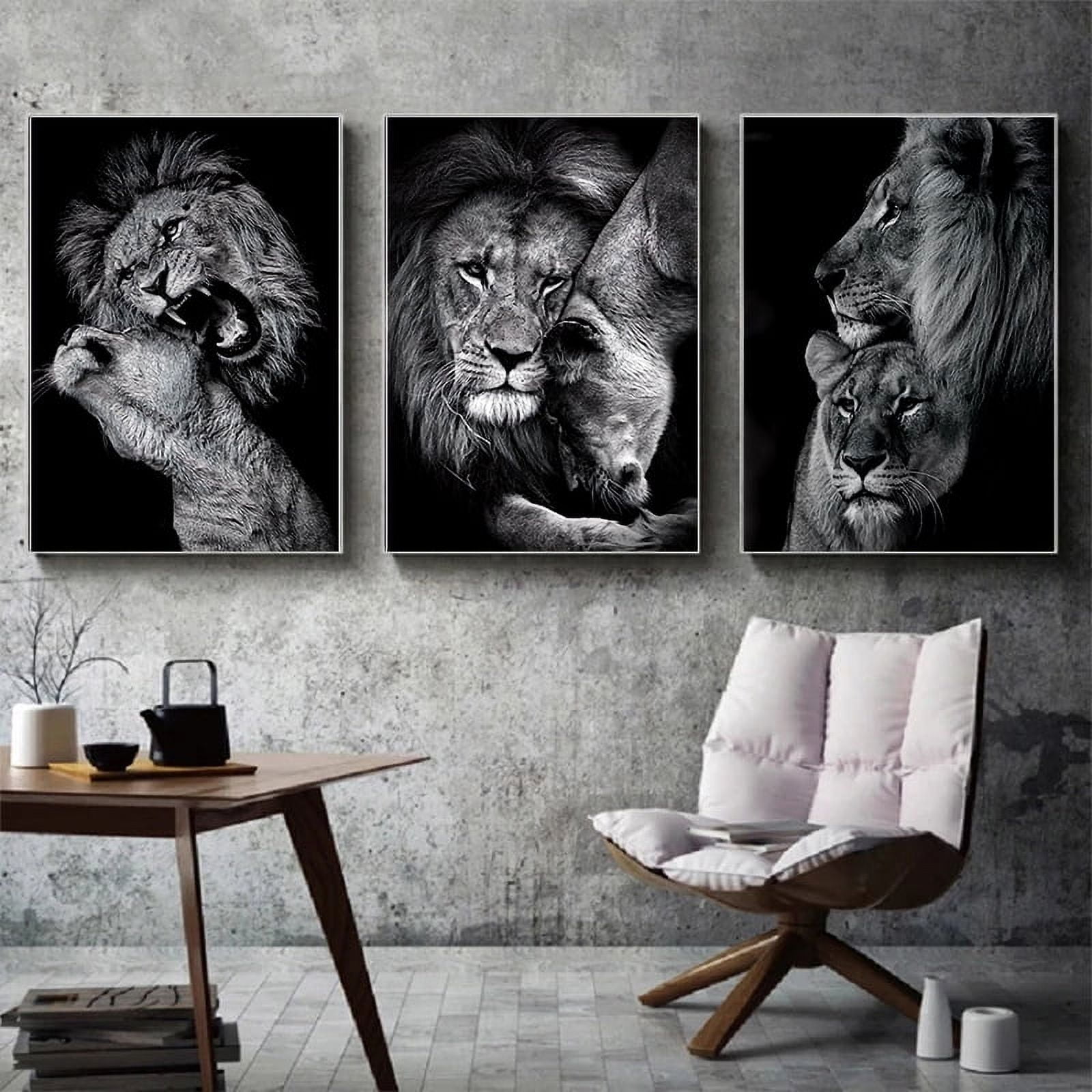 heets Frameless Painting Cloth Poster, Modern Art, Animal Family Poster ...