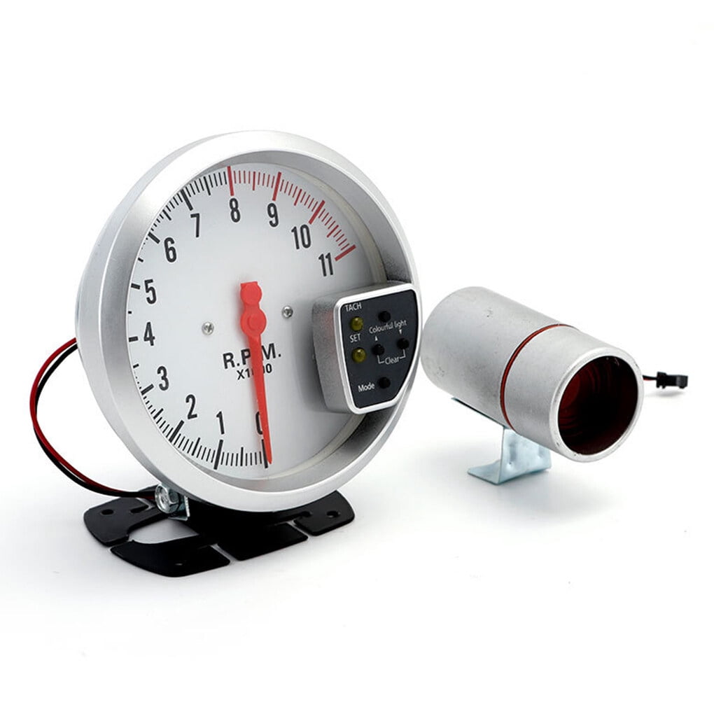 hefilesy 12V Car Tachometer Motorcycle Scooter Colorful Backlight ...