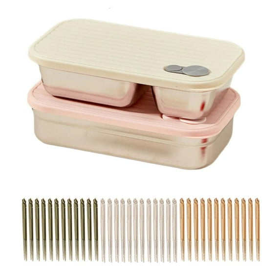 hejhncii 304 Stainless Steel Leak Proof Fruit Salad Bentos Box ...