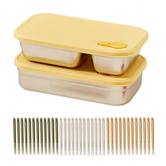 hejhncii 304 Stainless Steel Leak Proof Fruit Salad Bentos Box ...