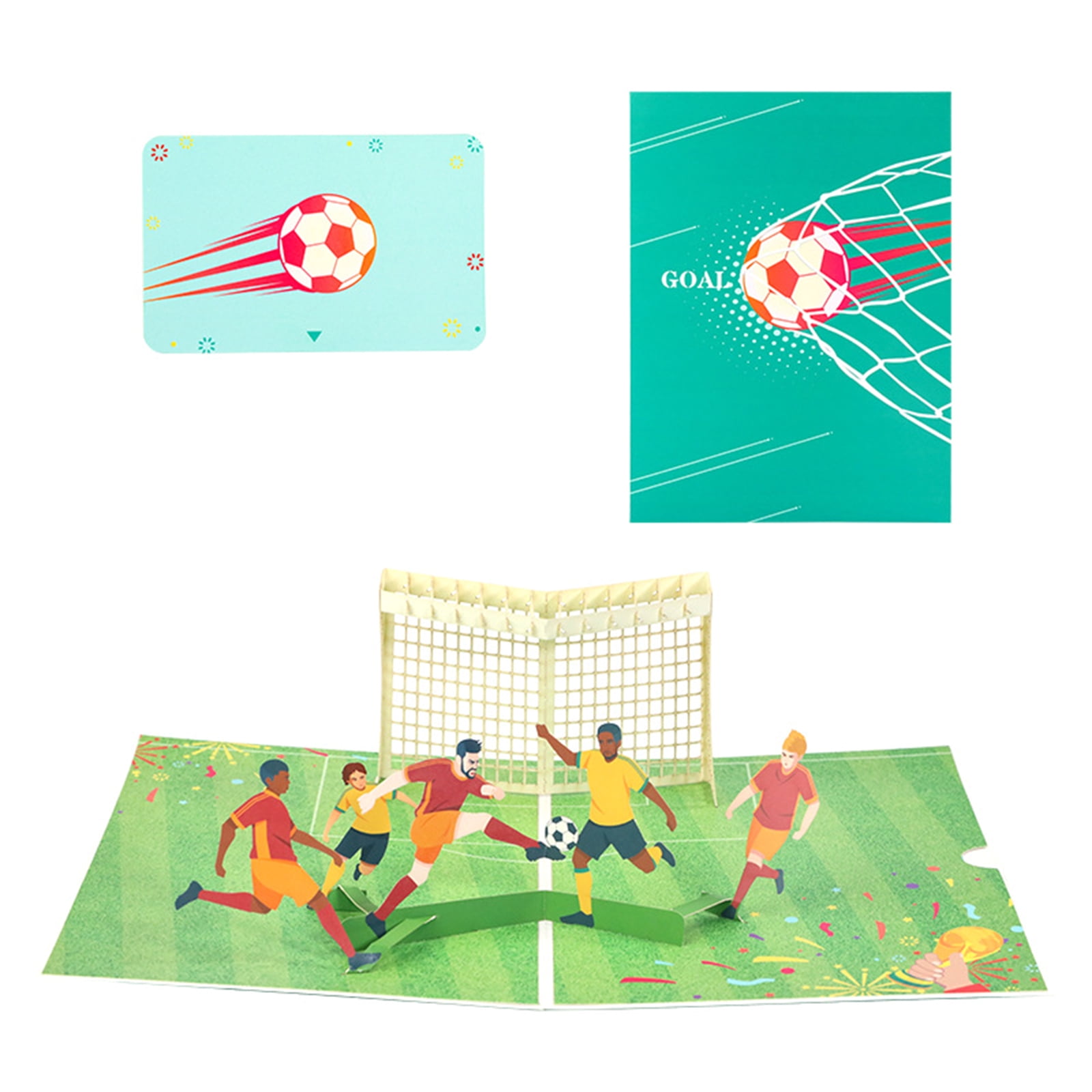 hejhncii 3D for Pop up Football Greeting Card Kit Birthday Wedding New ...