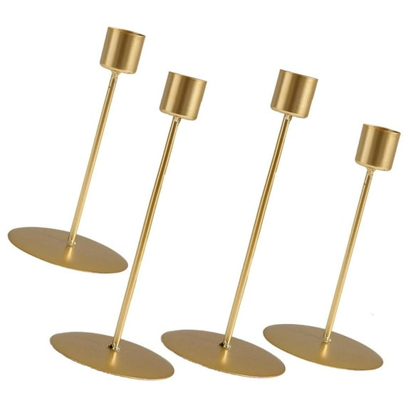 hejhncii 4Pcs Metal Candle Holders Retro Pillar Candle Stand ...