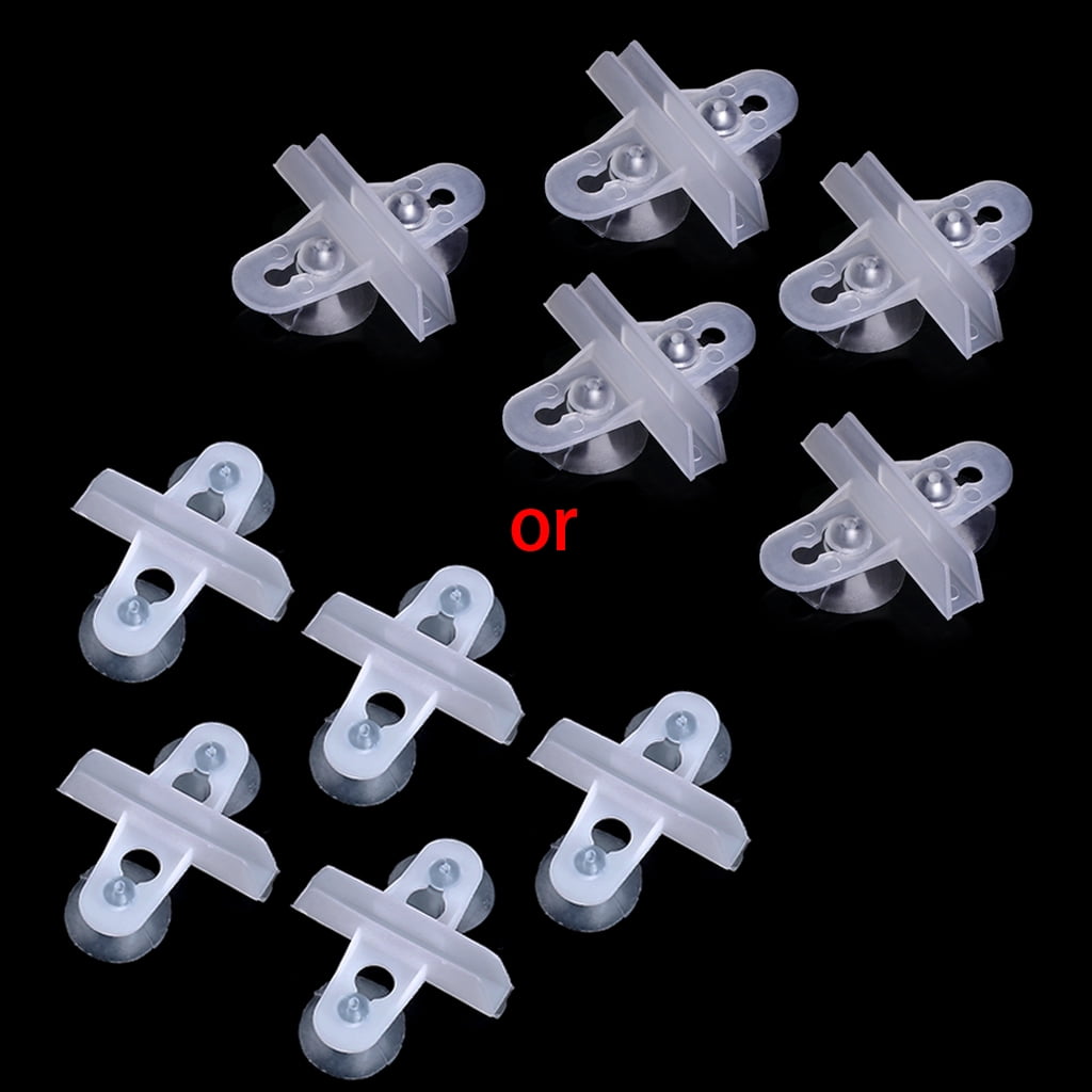 hejhncii 5 Pieces Aquarium Divider Clips 1.2" Suction Cup Clear Holder ...