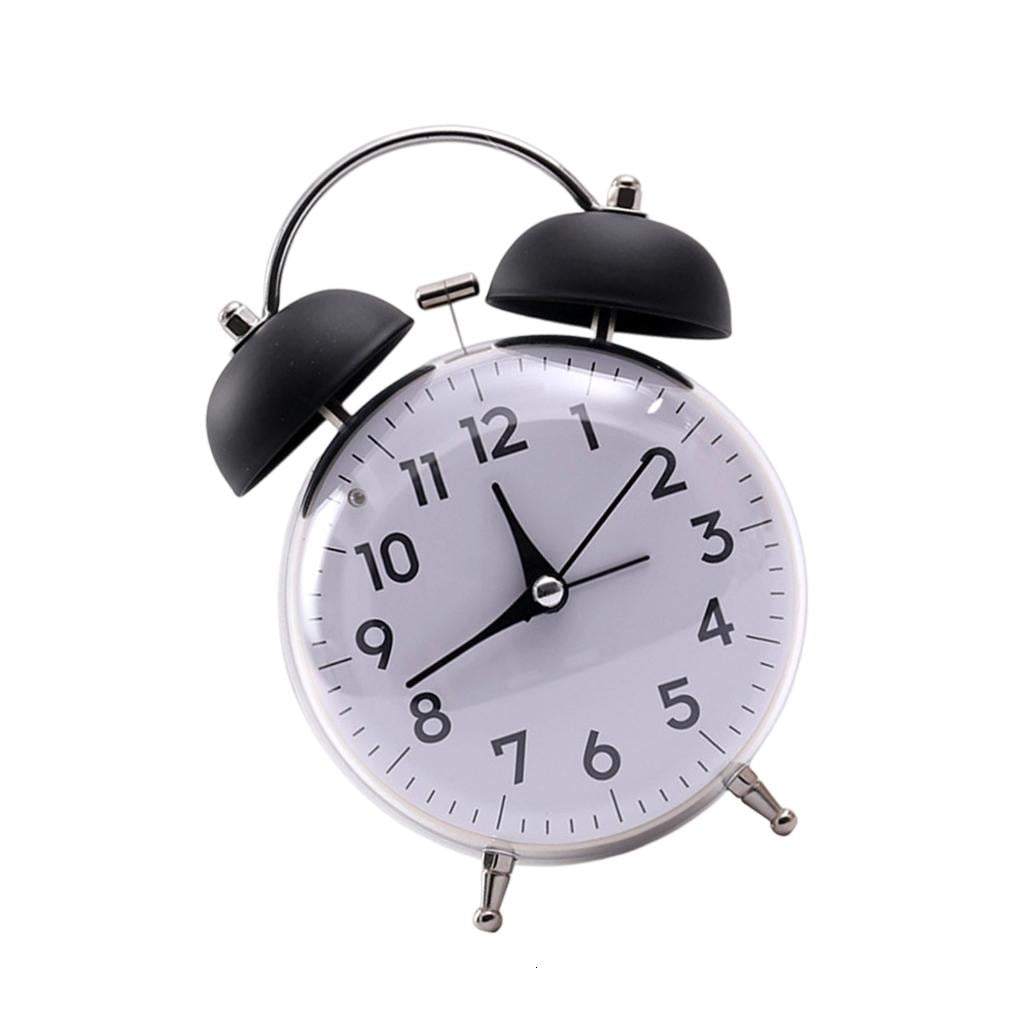 hejhncii Battery Operated Retro Alarm Clock Loud Rings Double Bells ...