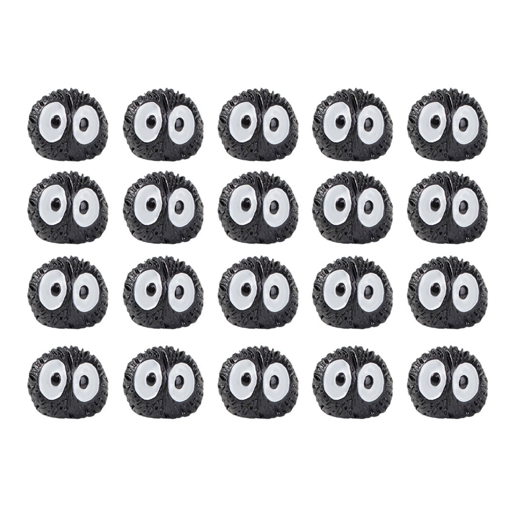 hejhncii Cartoon Black Coal Ball Elves Garden Statue Gardening Cute ...