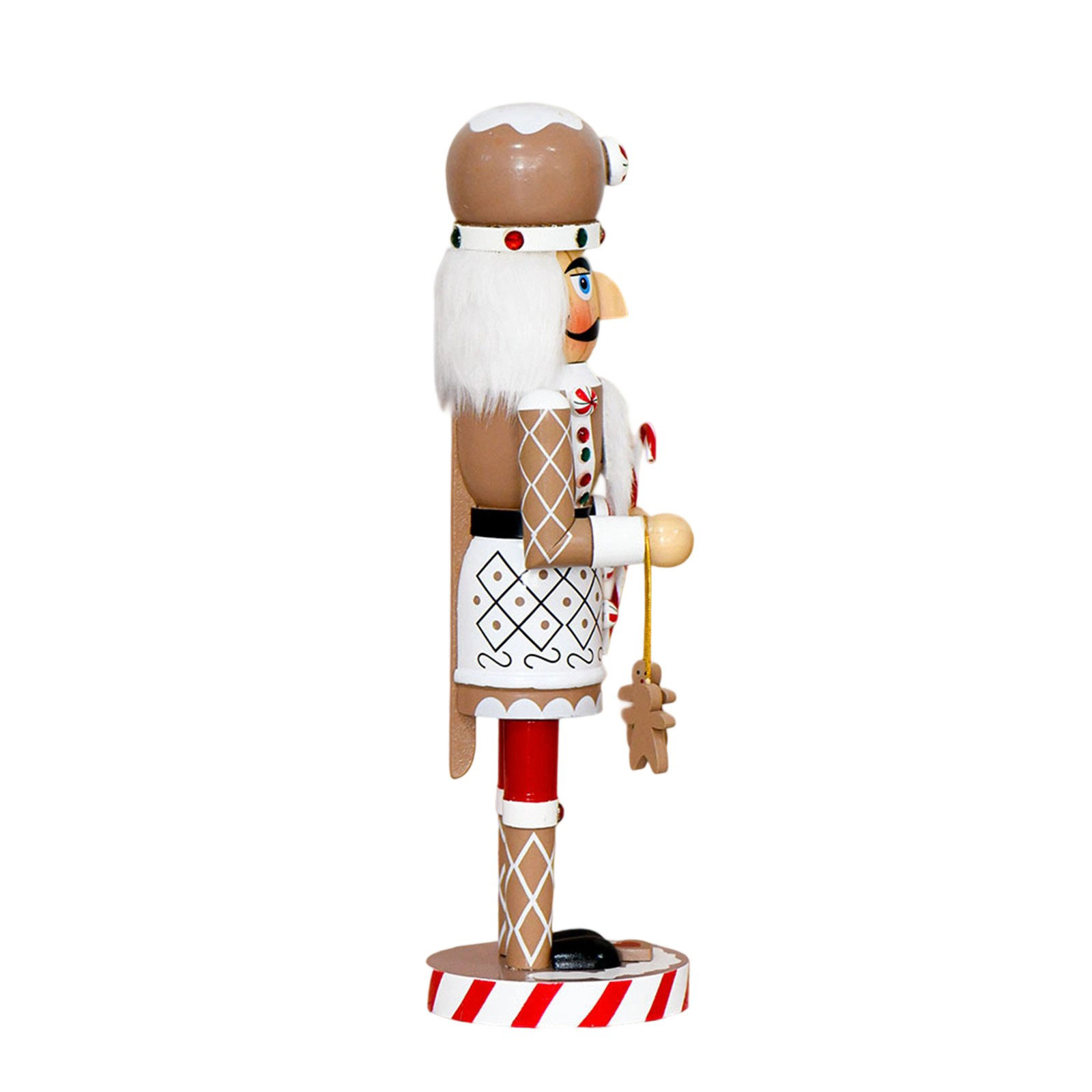 hejhncii Christmas Wood Nutcrackers 36Cm Gingerbreads Man Figurine ...