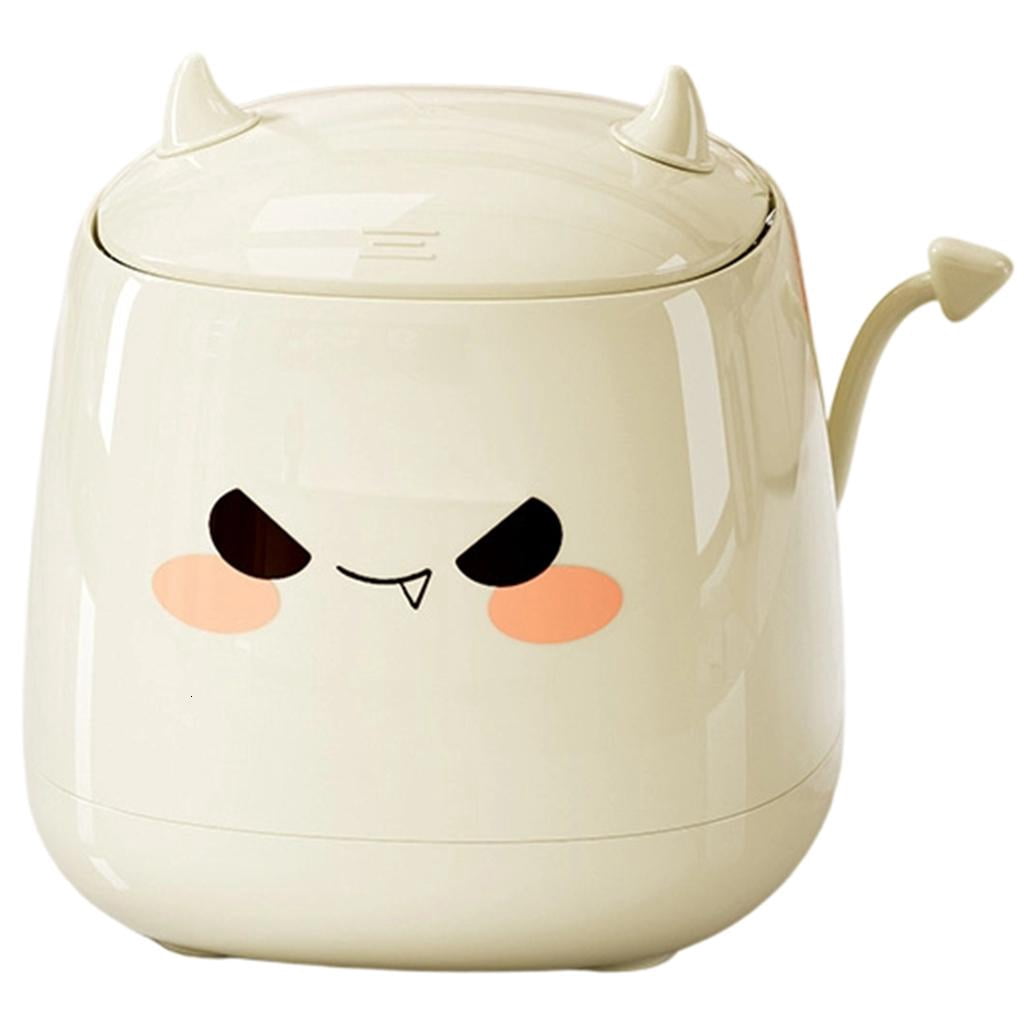 hejhncii Devil Design Press Seal Trash Bin Desktop Organizer Odor ...