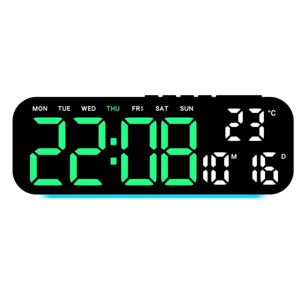 hejhncii Digital Clock LED Color Changing Light Repeating Alarm For ...