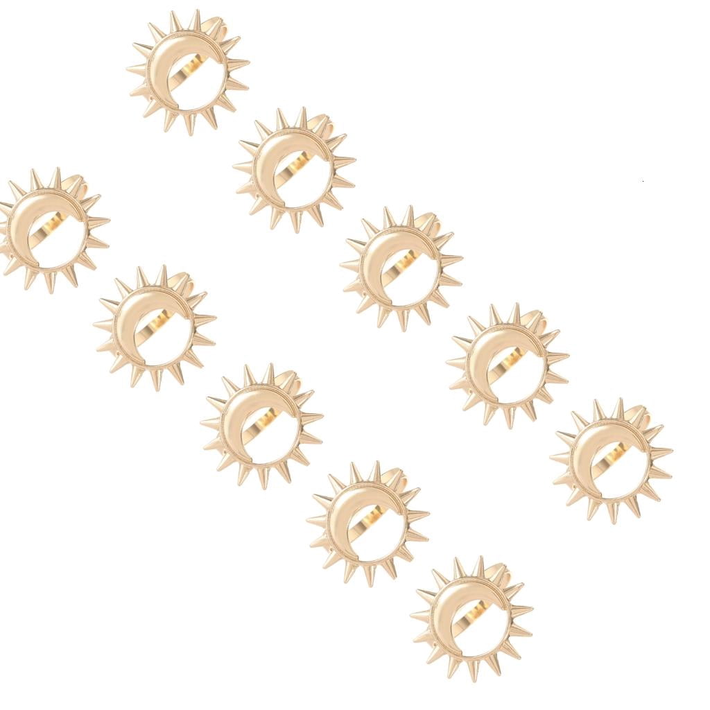 hejhncii Elegant Metal Moon And Sun Pattern Napkin Clip Tableware ...