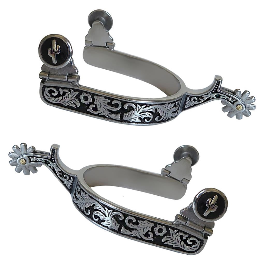 hejhncii Exquisites Pattern Horse Boot Spur Decoration with Gear ...