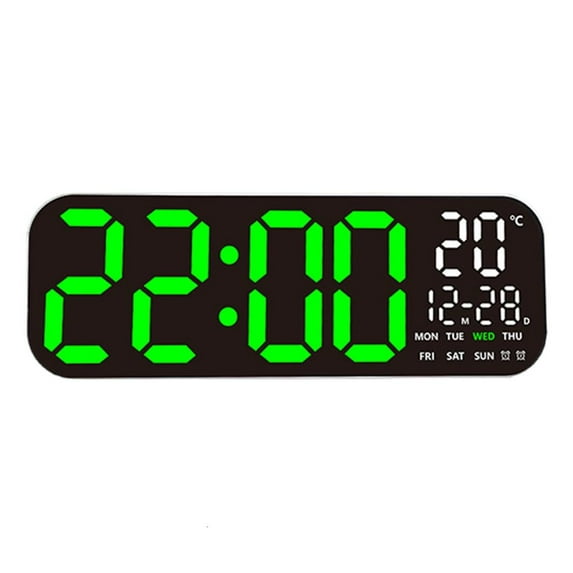 hejhncii Large Screen LED Digital Clock with Remote Control Timer ...