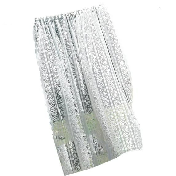 hejhncii Lightweight Semi-Sheer Fabric Lace Curtain Panel With Textured ...