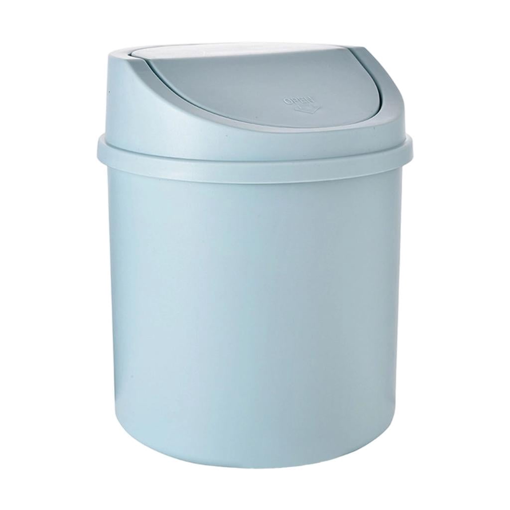 hejhncii Modern Small Desktop Trash Bin Easy Lid Garbage Can for ...