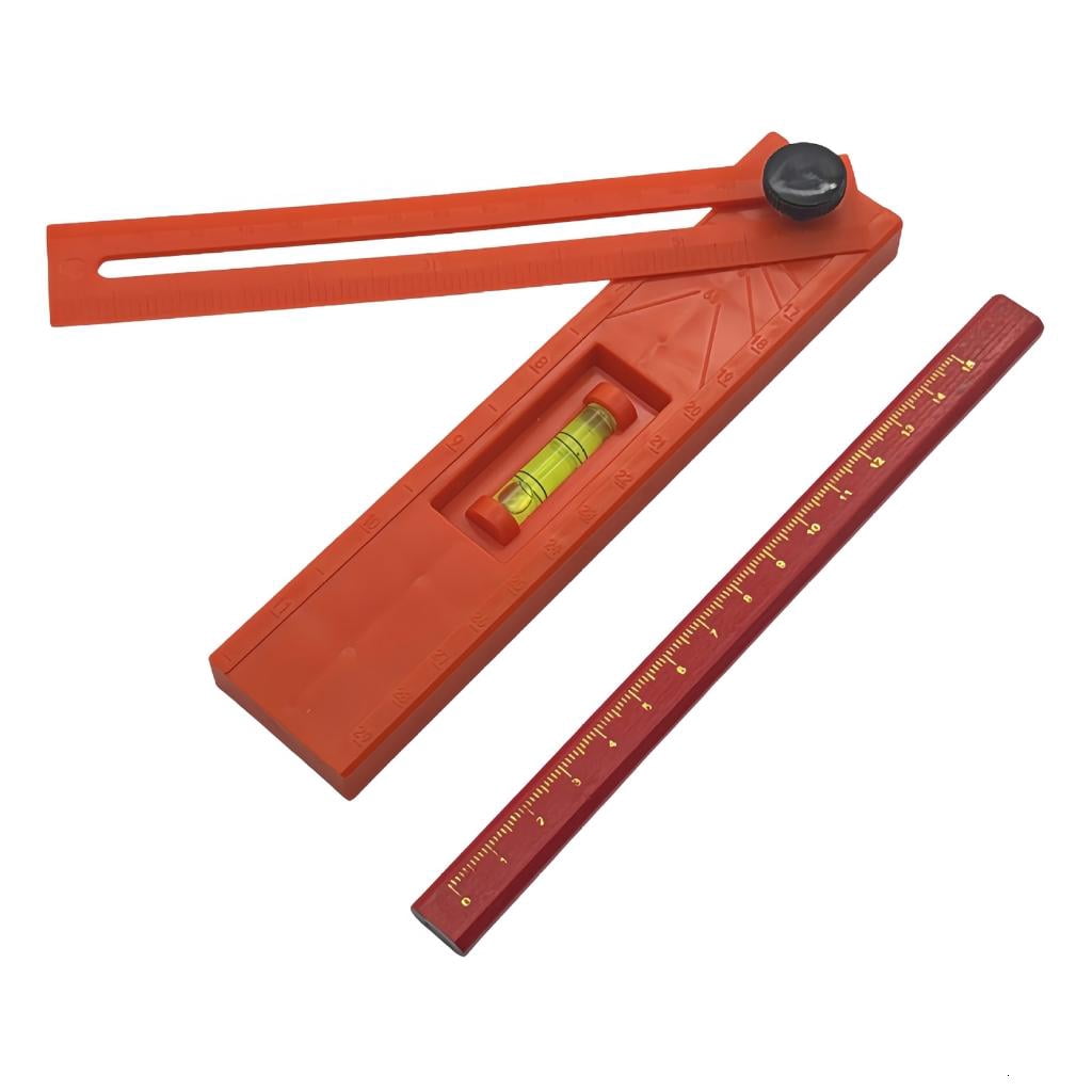 hejhncii Multifunctional Angles Ruler Integrated Bubble Level Foldable ...