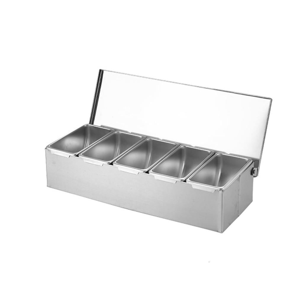 hejhncii Multiple Section Spice Storage Box With Nonslip Bottom ...