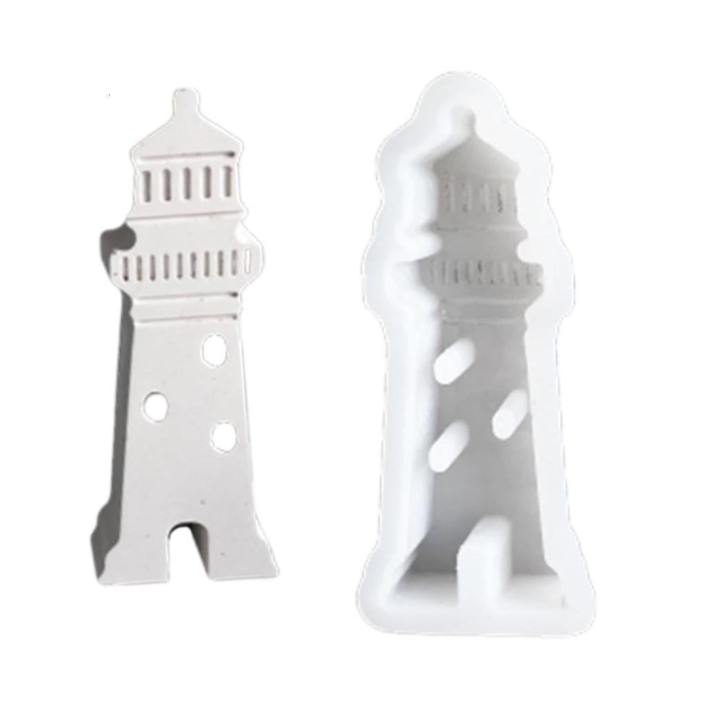 hejhncii Nonstick Silicones Lighthouse Mold Resins Art Tool For Coastal ...