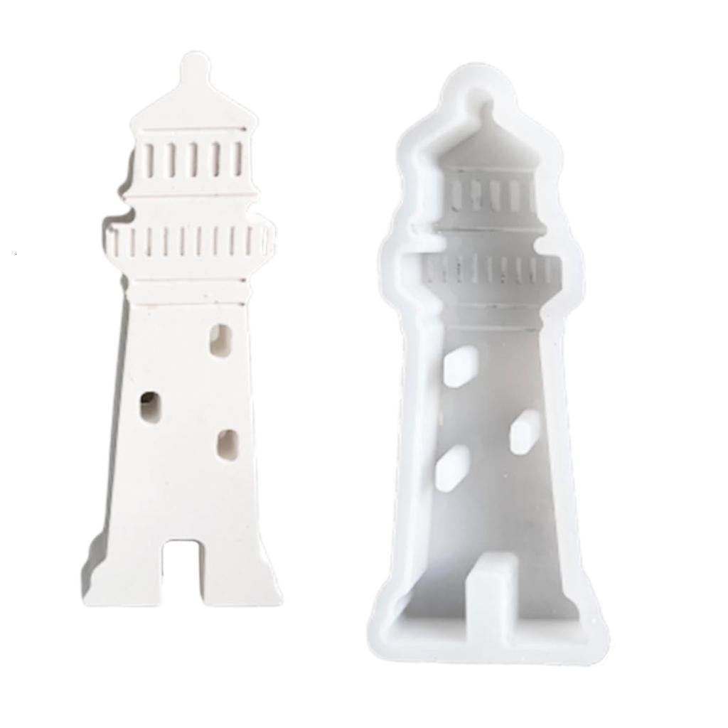 hejhncii Nonstick Silicones Lighthouse Mold Resins Art Tool For Coastal ...