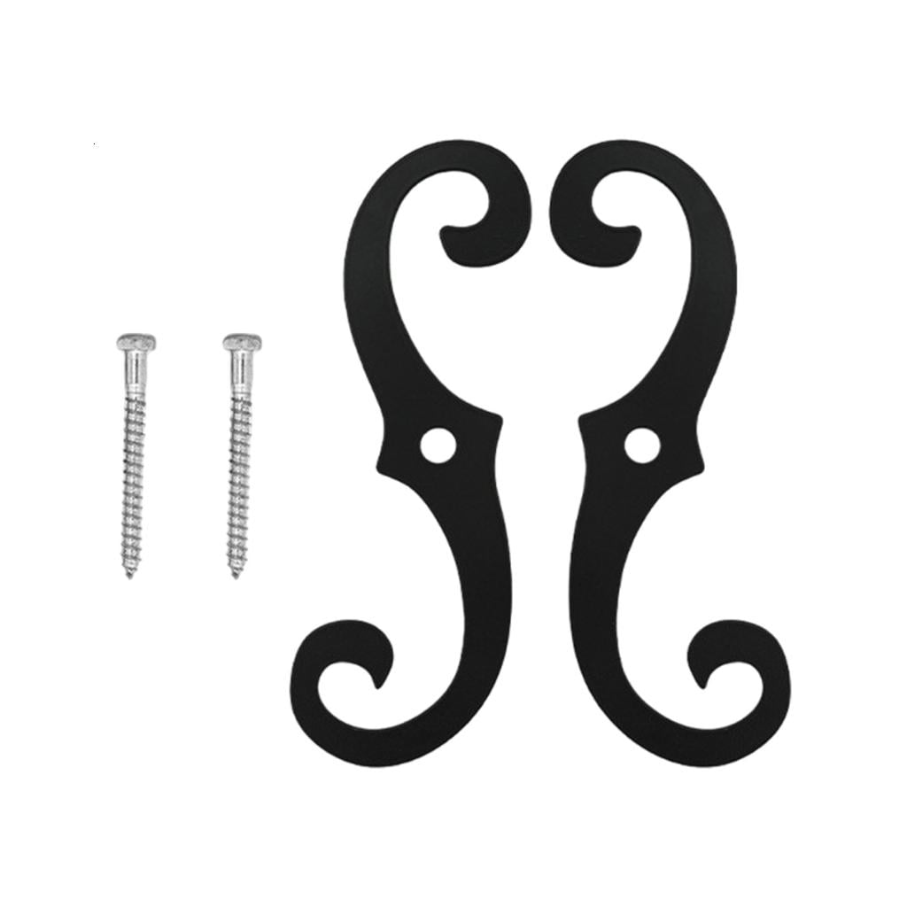 hejhncii Pack of 2 Cast Iron Shutter Dogs Powder Coated Weatherproof ...