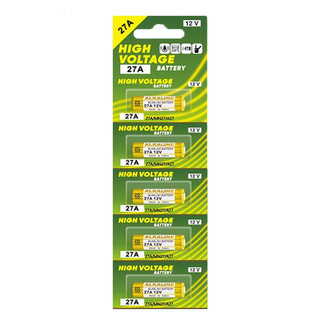hejhncii Pack of 5pcs 27A 12V Alkaline Batteries Dry Cell for Garage ...