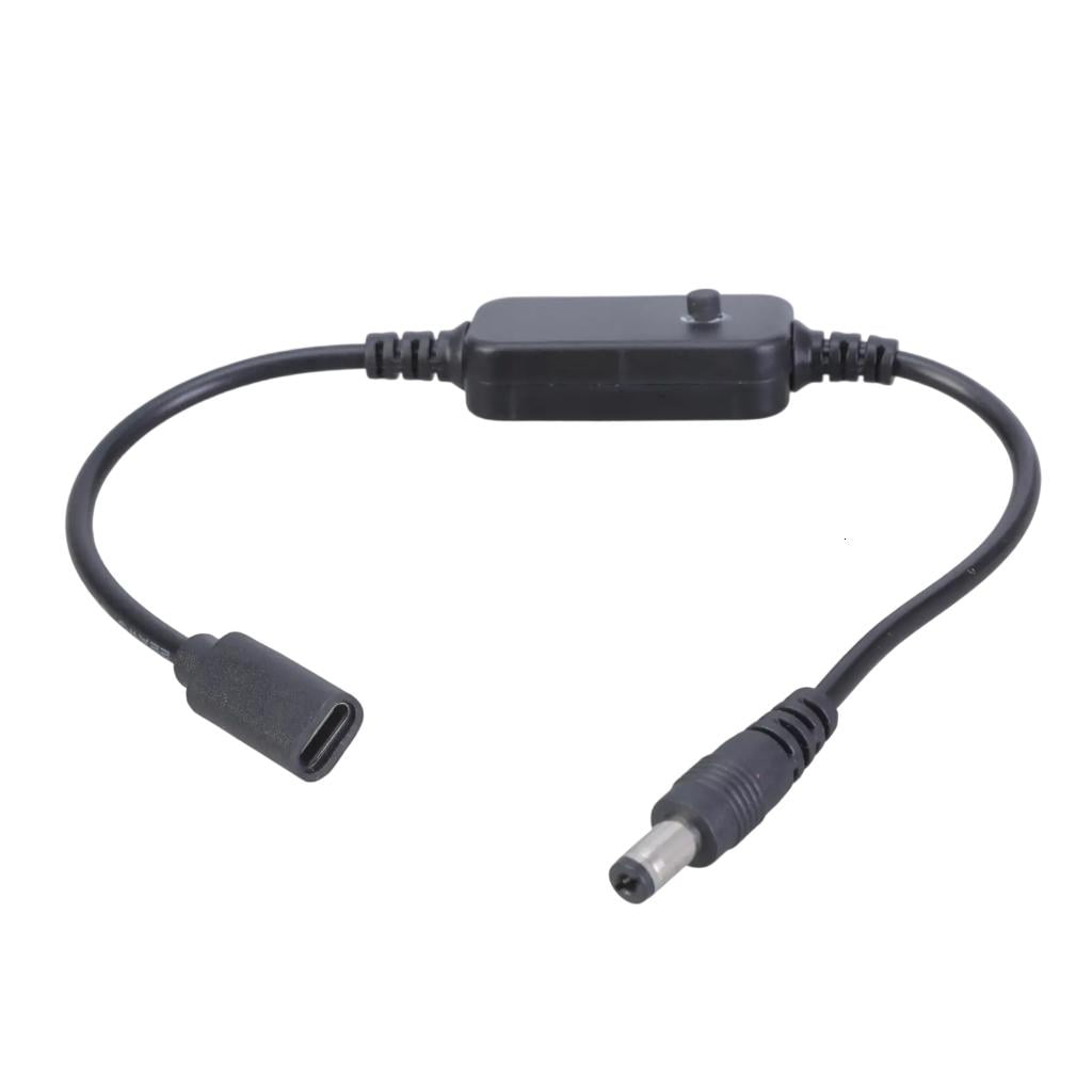hejhncii Power Cable Type C Female to 5.5mmx2.1mm Male Power Cord 5V 9V ...