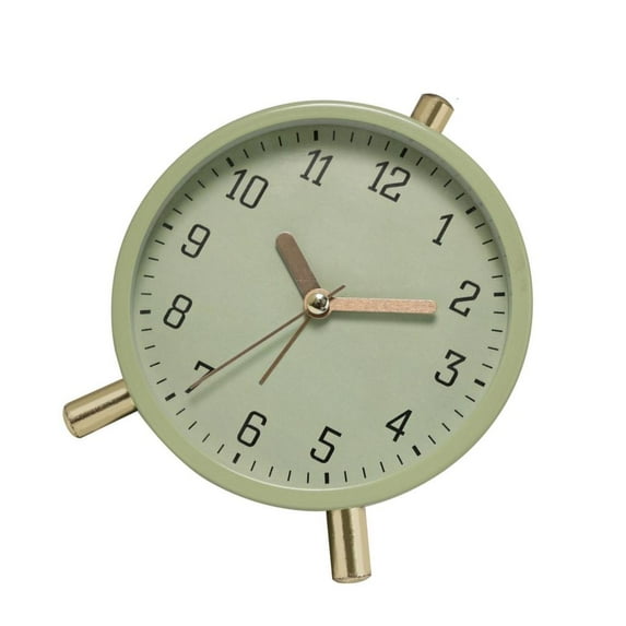 hejhncii Quiet Analog Alarm Clock with Soft Night Light Battery ...