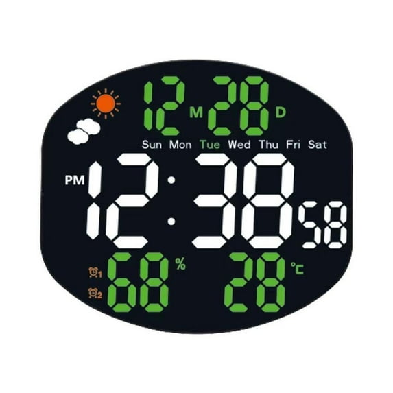 hejhncii Remote Control Digital Wall Clocks Large LED Display USB Alarm ...