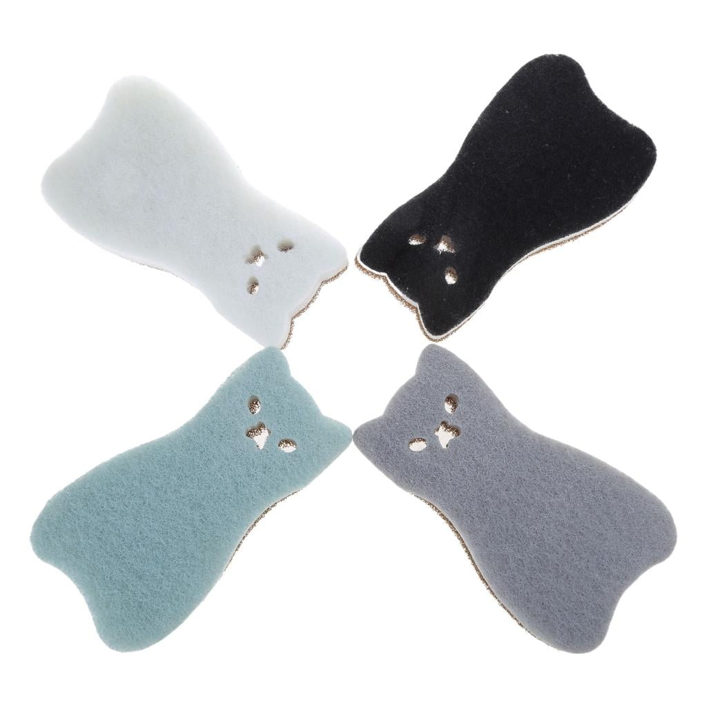 hejhncii Set of 4 Cat Shaped Sponges Absorbent Soft and Lasts Long ...