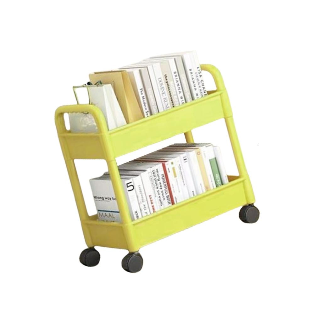 hejhncii Space Saving Movable Storage Trolley Sturdy Plastic Utility ...