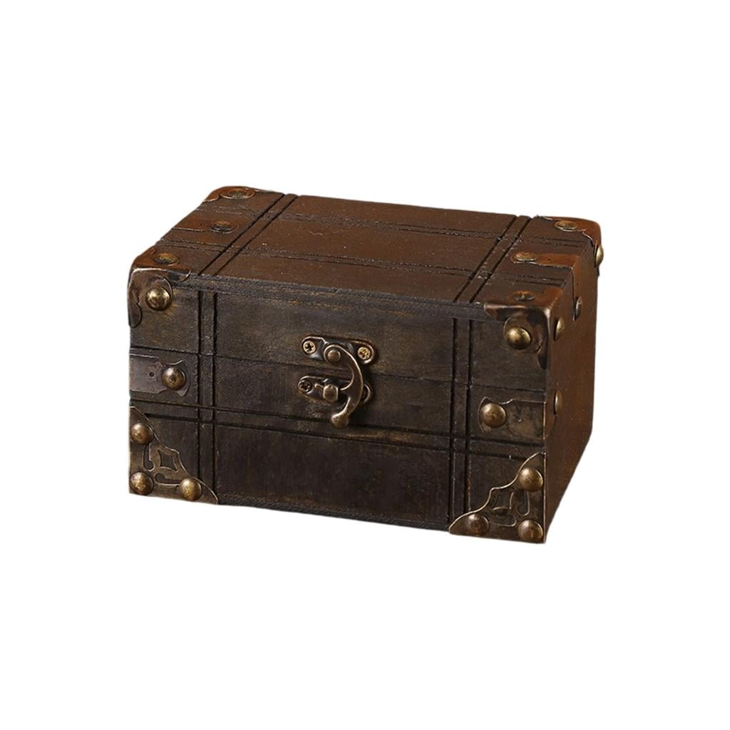 hejhncii Sturdy Seafaring Adventure Themed Lockable Wood Box Antique ...