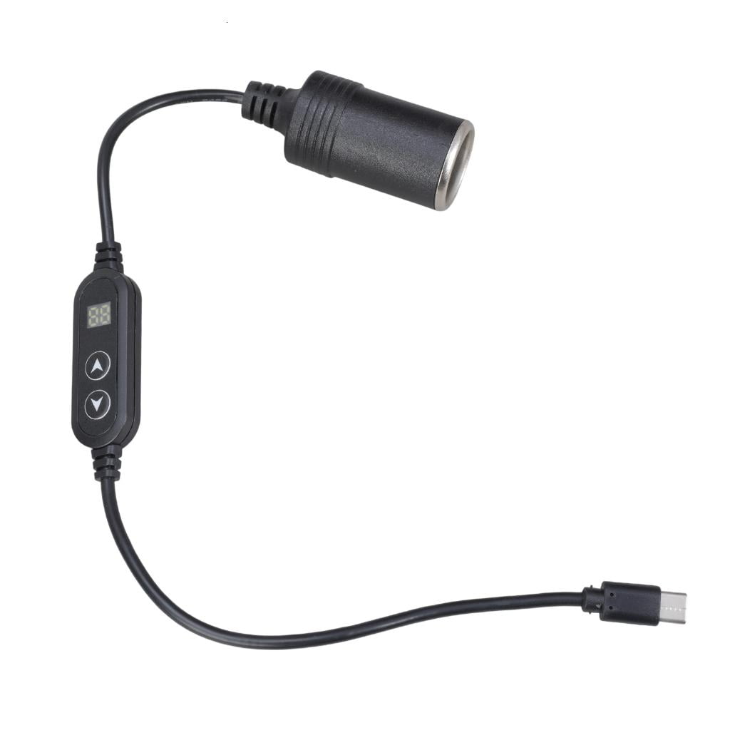 hejhncii Universal Car Power Cable USB C to Cigarettes Lighter Female ...