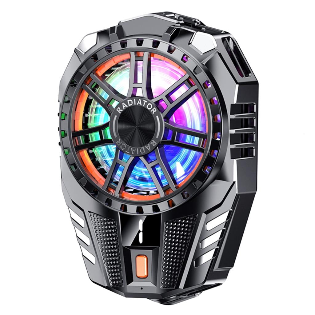 hejhncii X119 Semiconductor Cooling Fan with Light Back Clip Low Noise Cellphone Heat Sink for ...