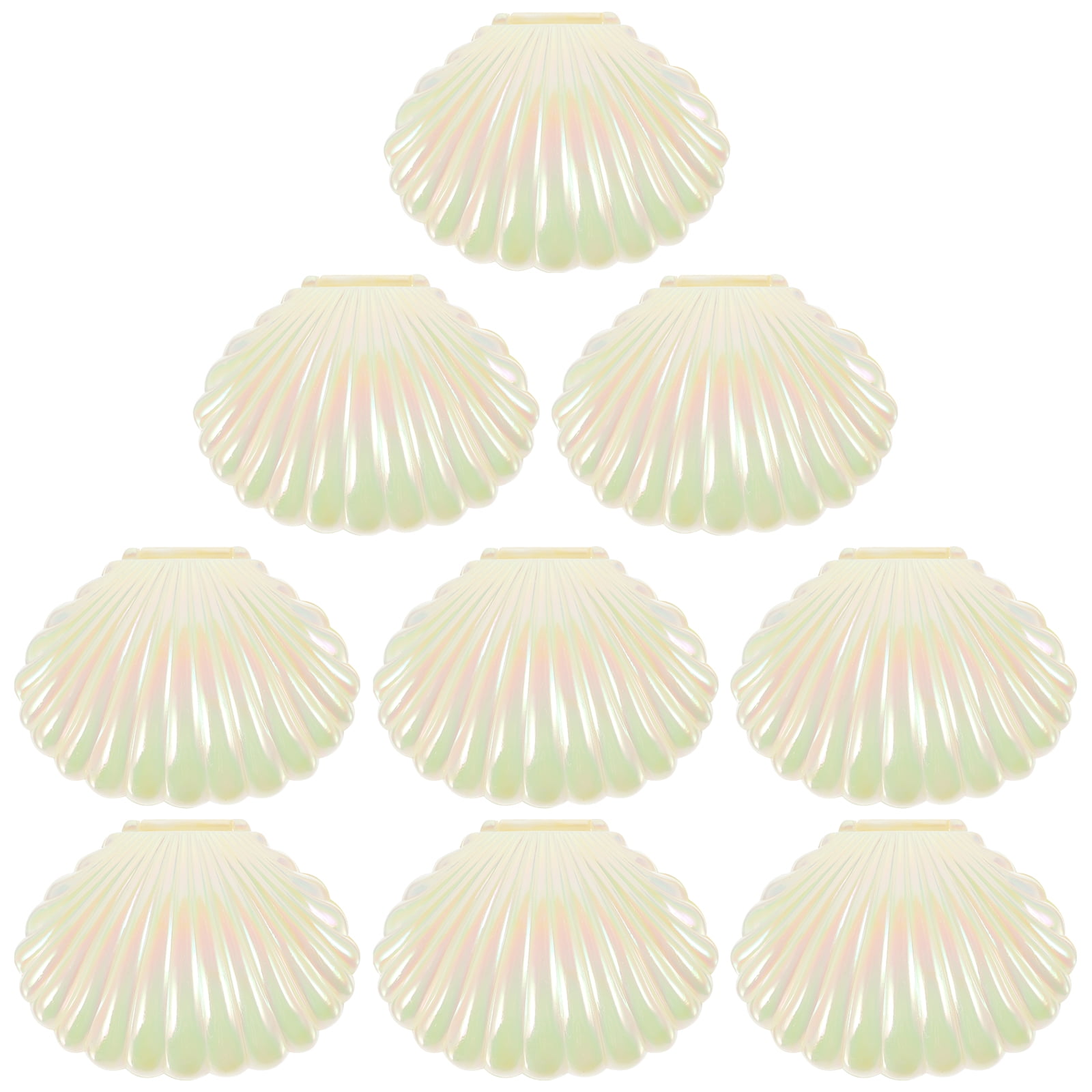 heka 10 Sea Shell Candy Boxes Party Favor Container Plastic Jewelry Box ...