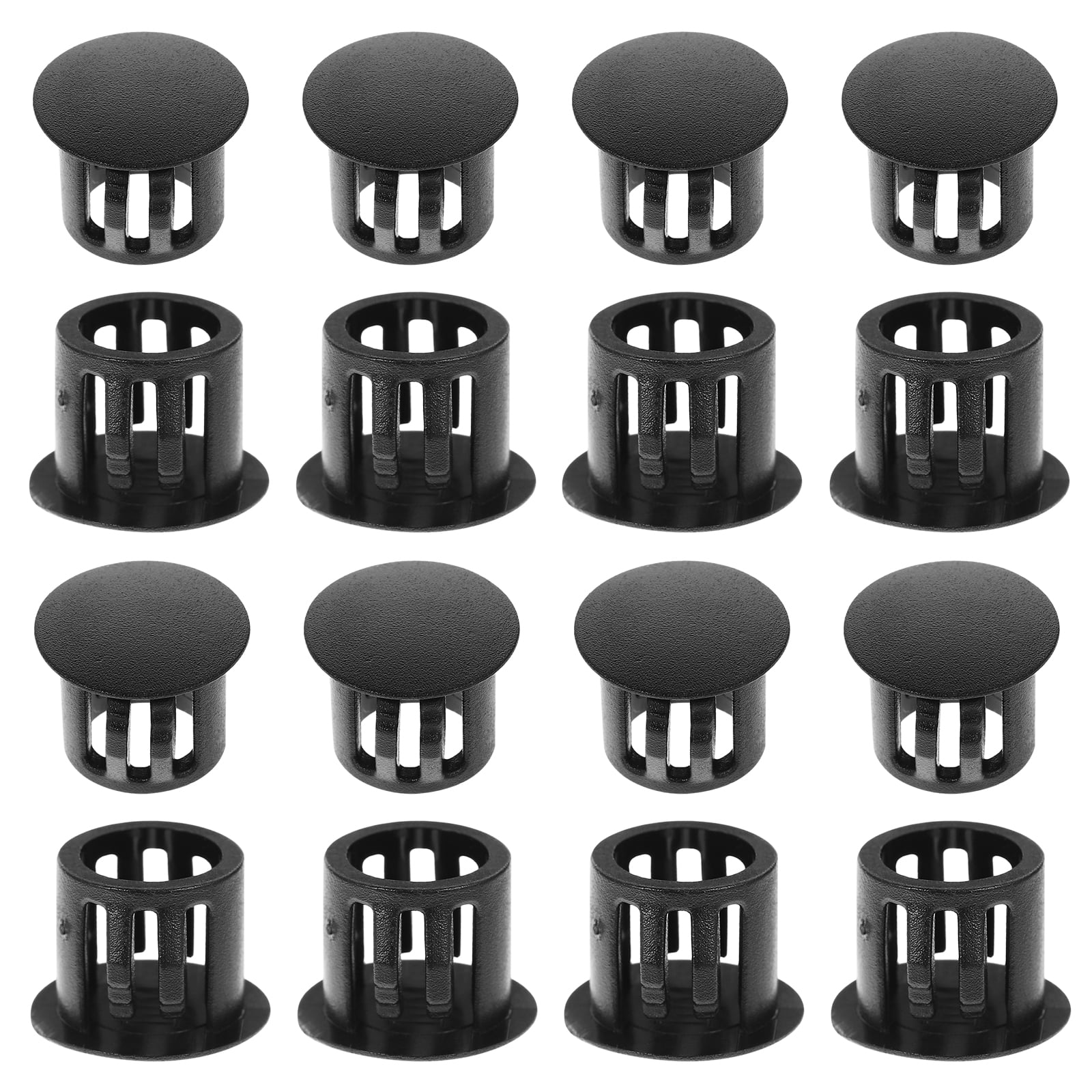 100pcs Black ABS Furniture Hole Plugs for Stylish Kitchen Cabinet and ...