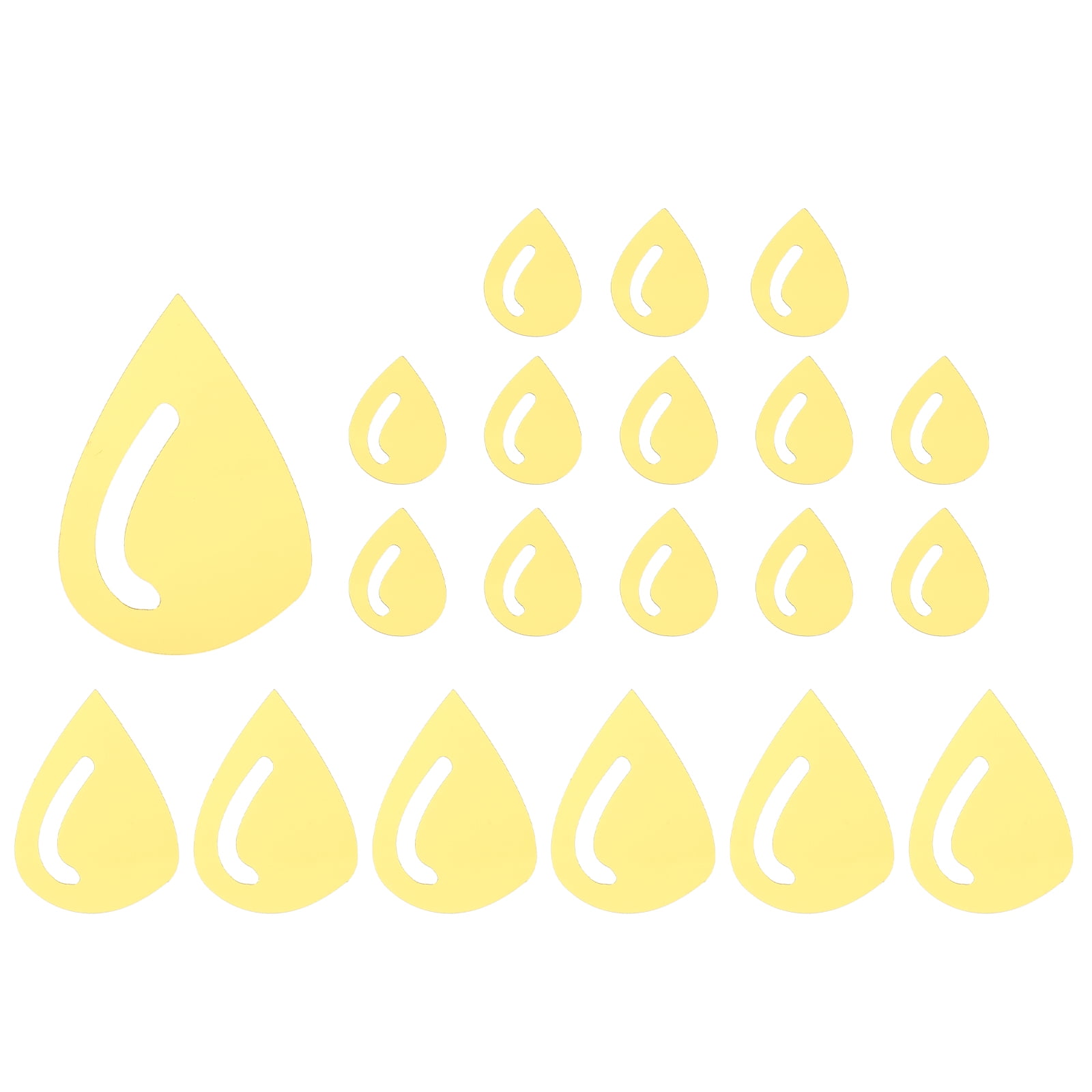 20pcs Water Drop Sticker Wall Decals with Mirror Surface Adhesive for ...