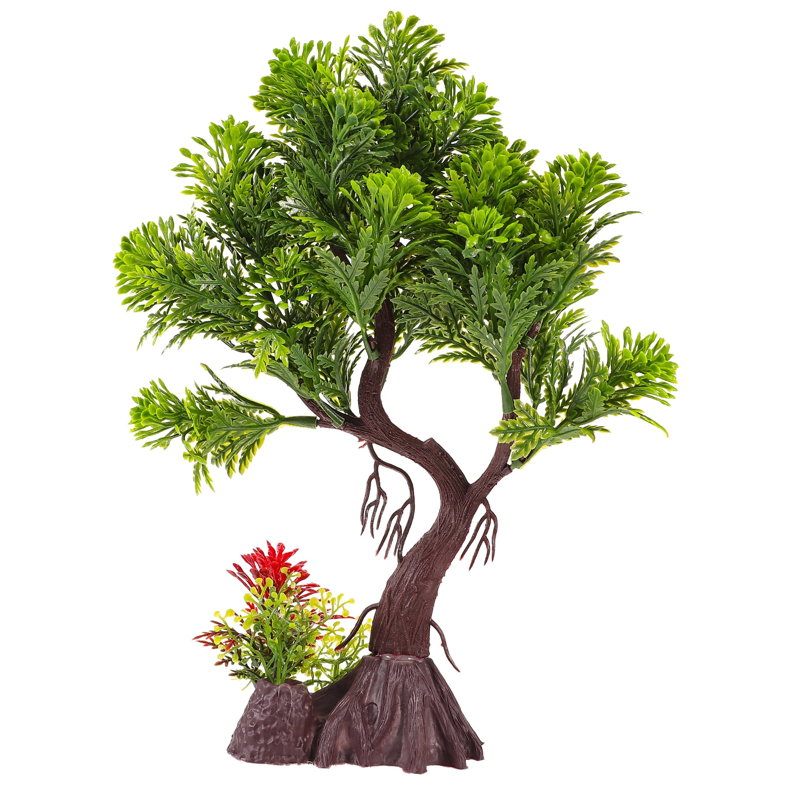 Aquarium Plant Decoration 1 Set Lifelike Tree Ornament for Fish Tank ...