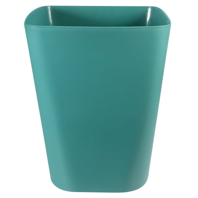 heka Blue Plastic Trash Can for Home Office - Square Garbage Bin ...